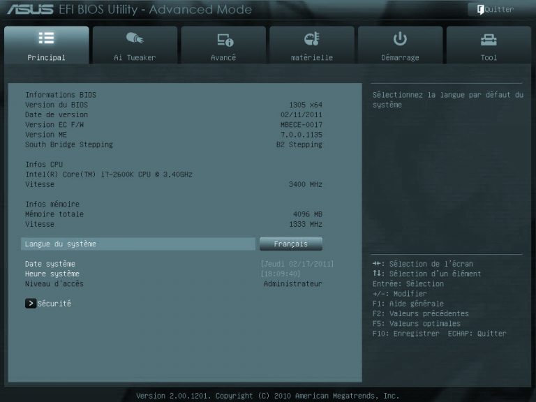 Accéder à l’utilitaire de configuration du BIOS/UEFI – Le Crabe Info