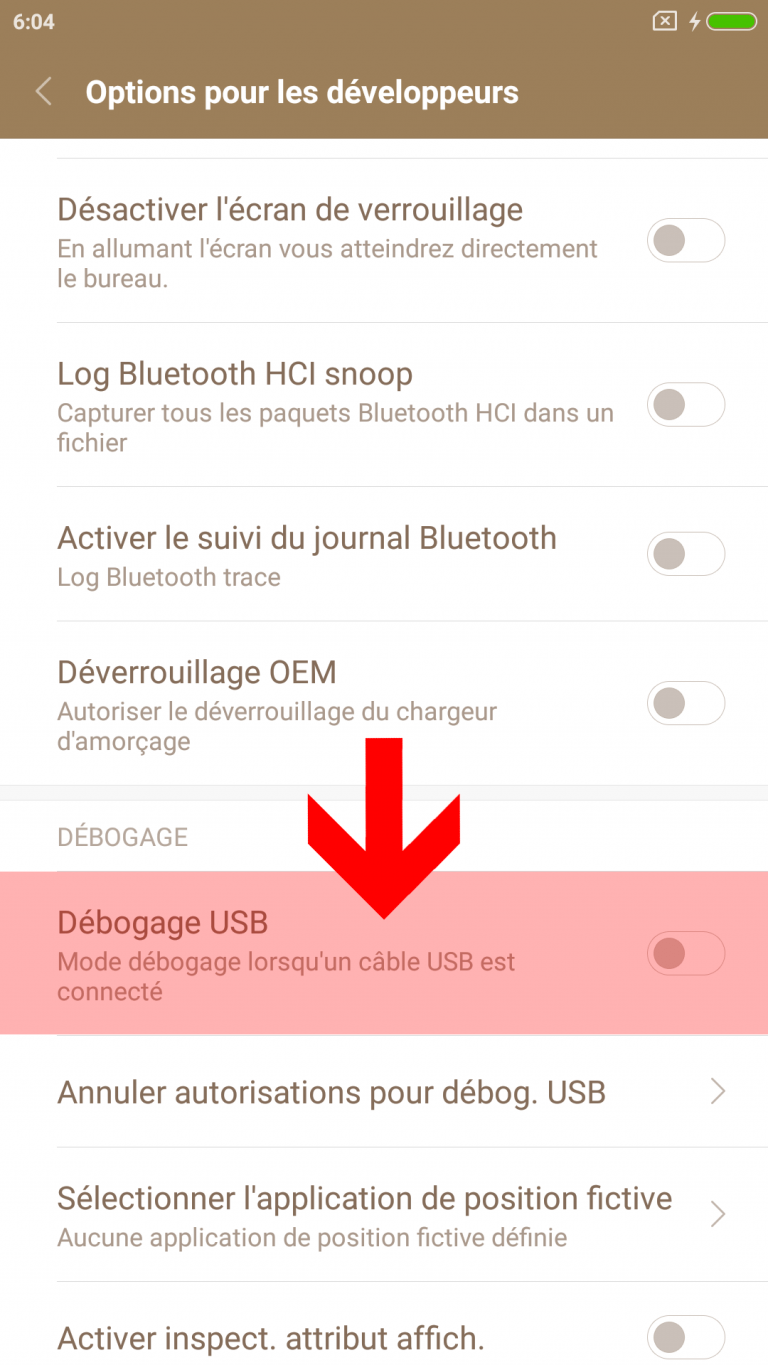 Activer le débogage USB sur un périphérique Android – Le Crabe Info