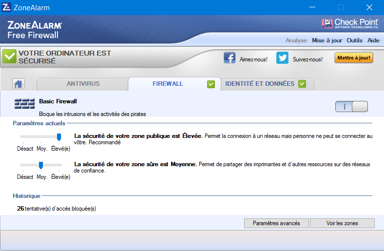 Test de ZoneAlarm Firewall, le pionnier des pare-feux personnels – Le ...