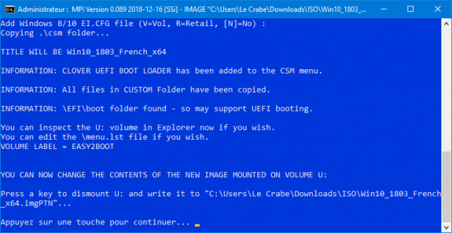 Créer une clé USB multiboot UEFI avec Easy2Boot – Le Crabe Info