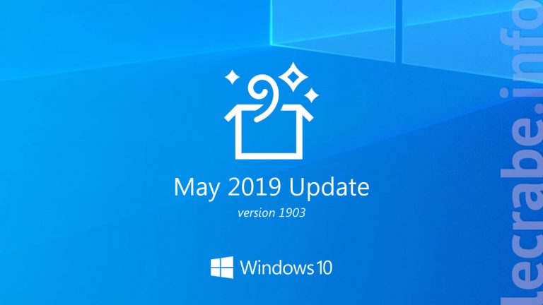 Windows 10 1903 (May 2019) : toutes les nouveautés ! – Le Crabe Info