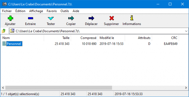 Windows : compresser un fichier ou un dossier avec 7-Zip – Le Crabe Info