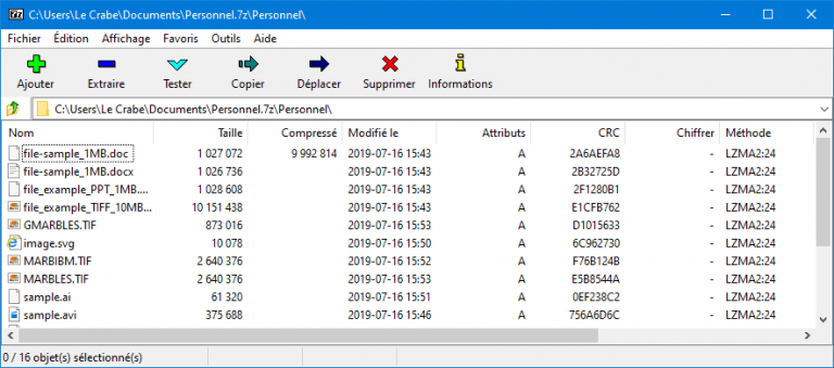Windows : compresser un fichier ou un dossier avec 7-Zip – Le Crabe Info