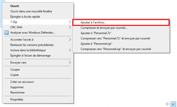 Windows : compresser un fichier ou un dossier avec 7-Zip – Le Crabe Info