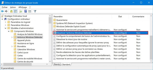 Windows 10 : désactiver l’antivirus Windows Defender – Le Crabe Info