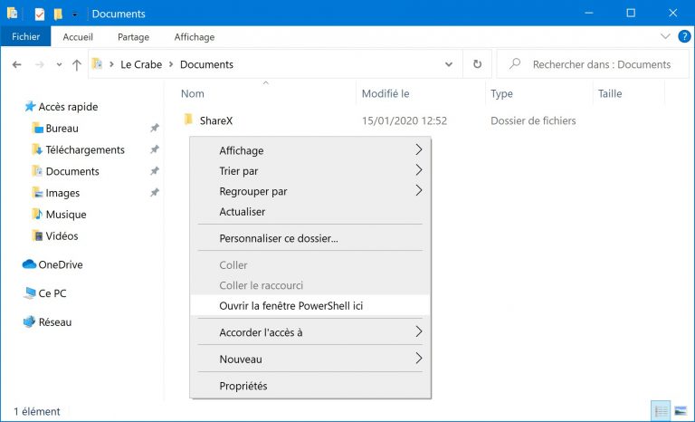 Remplacer PowerShell par l’invite de commandes (cmd) dans Windows 10 ...