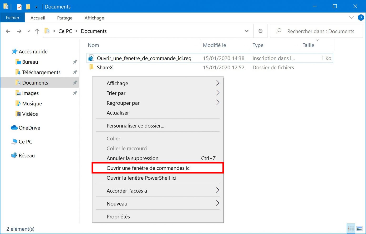 Remplacer Powershell Par Linvite De Commandes Cmd Dans Windows 10