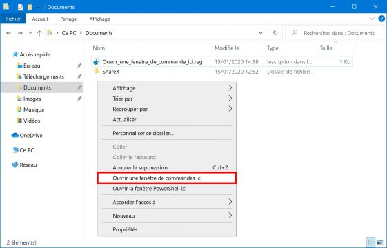 Remplacer Powershell Par Linvite De Commandes Cmd Dans Windows 10