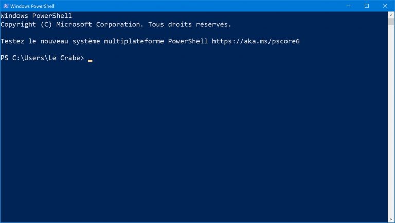 Ouvrir PowerShell sur Windows – Le Crabe Info