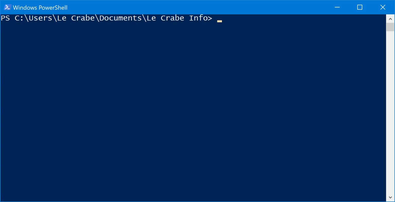 Ouvrir PowerShell sur Windows – Le Crabe Info
