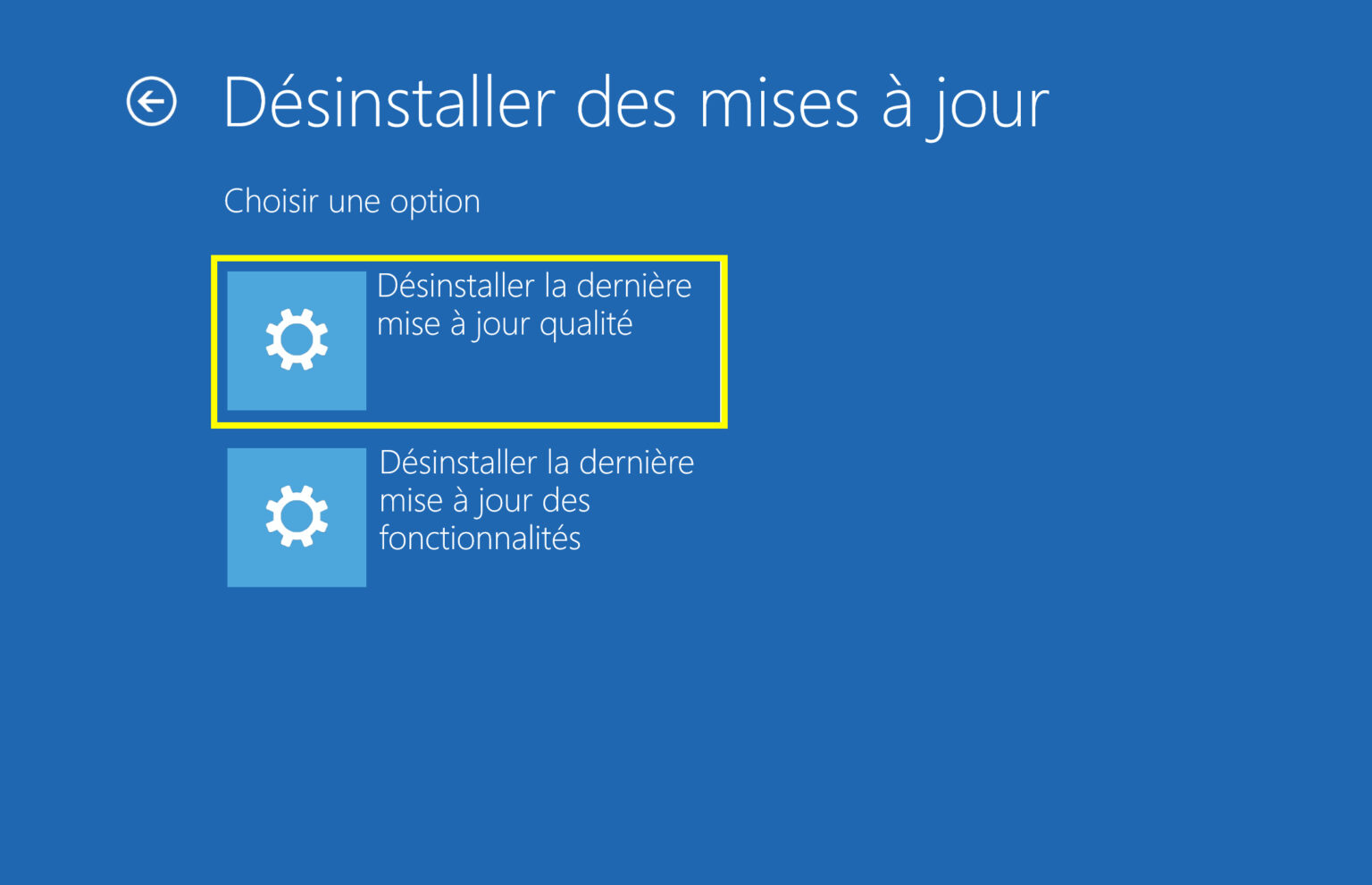 Windows 10 : désinstaller une mise à jour Windows Update – Le Crabe Info