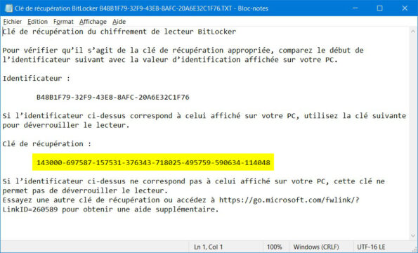 Où retrouver la clé de récupération de BitLocker ? – Le Crabe Info
