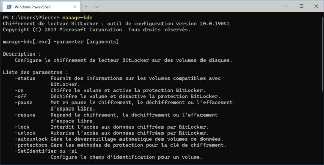 manage-bde : Bitlocker en ligne de commande – Le Crabe Info