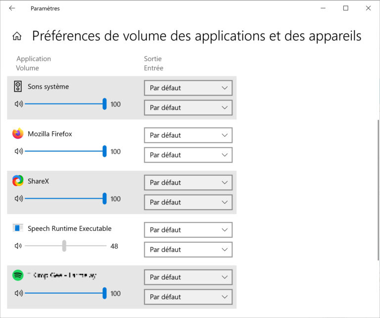 Ajuster le volume sonore de chaque application sur Windows 10 – Le ...