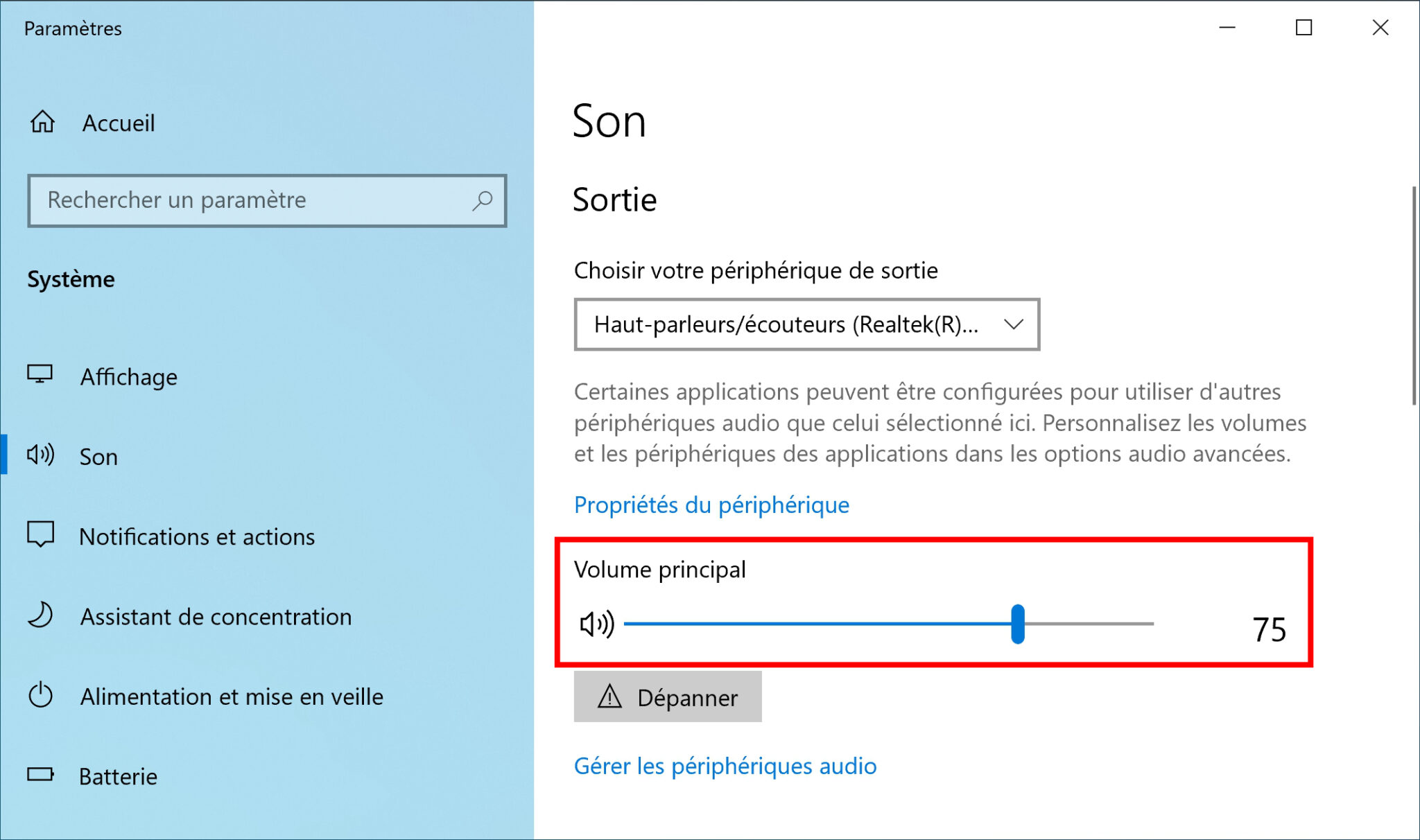 Ajuster le volume sonore sur Windows 10 – Le Crabe Info