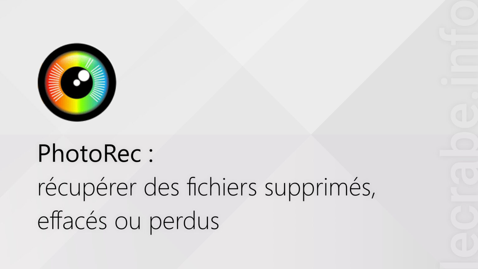 PhotoRec : récupérer des fichiers supprimés, effacés ou perdus – Le ...