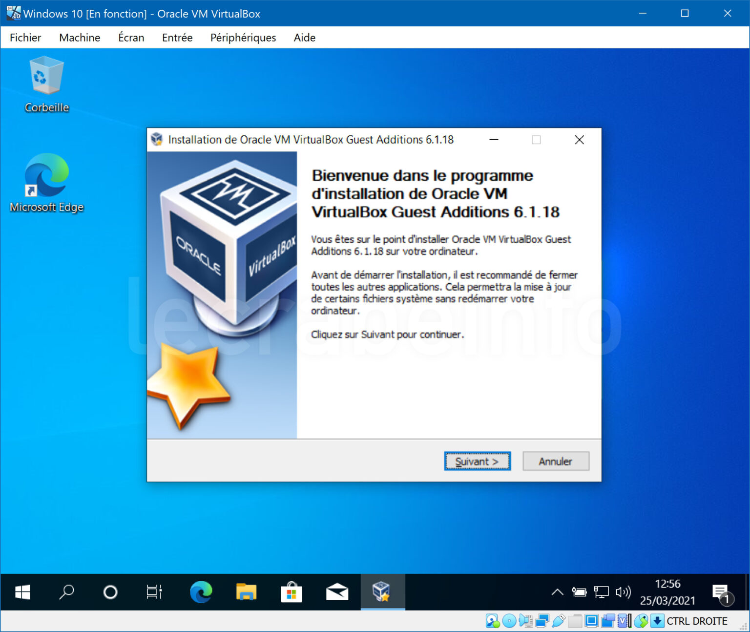 VirtualBox : installer les additions invité – Le Crabe Info