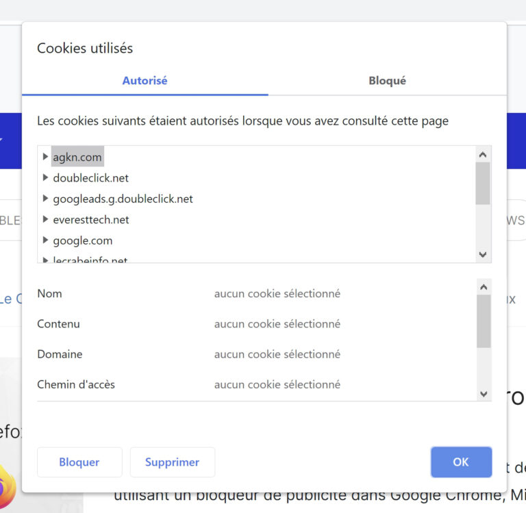 Google Chrome : afficher les cookies d’un site web – Le Crabe Info