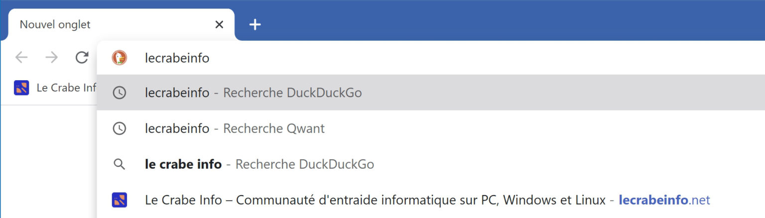 Google Chrome : changer le moteur de recherche – Le Crabe Info