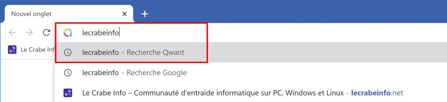 Google Chrome : changer le moteur de recherche – Le Crabe Info