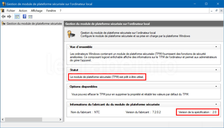 Windows 11 : activer le TPM 2.0 dans le BIOS/UEFI – Le Crabe Info