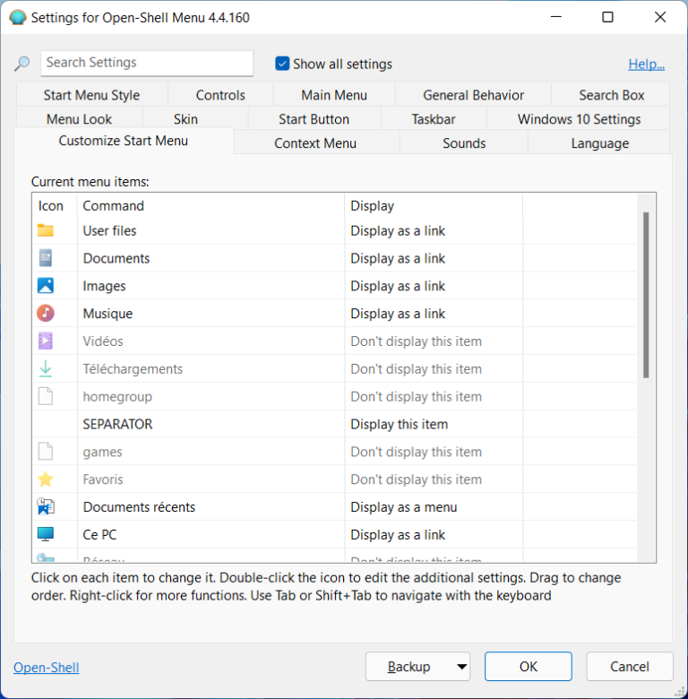 Open Shell : restaurer le menu Démarrer classique sur Windows 11 et 10 ...