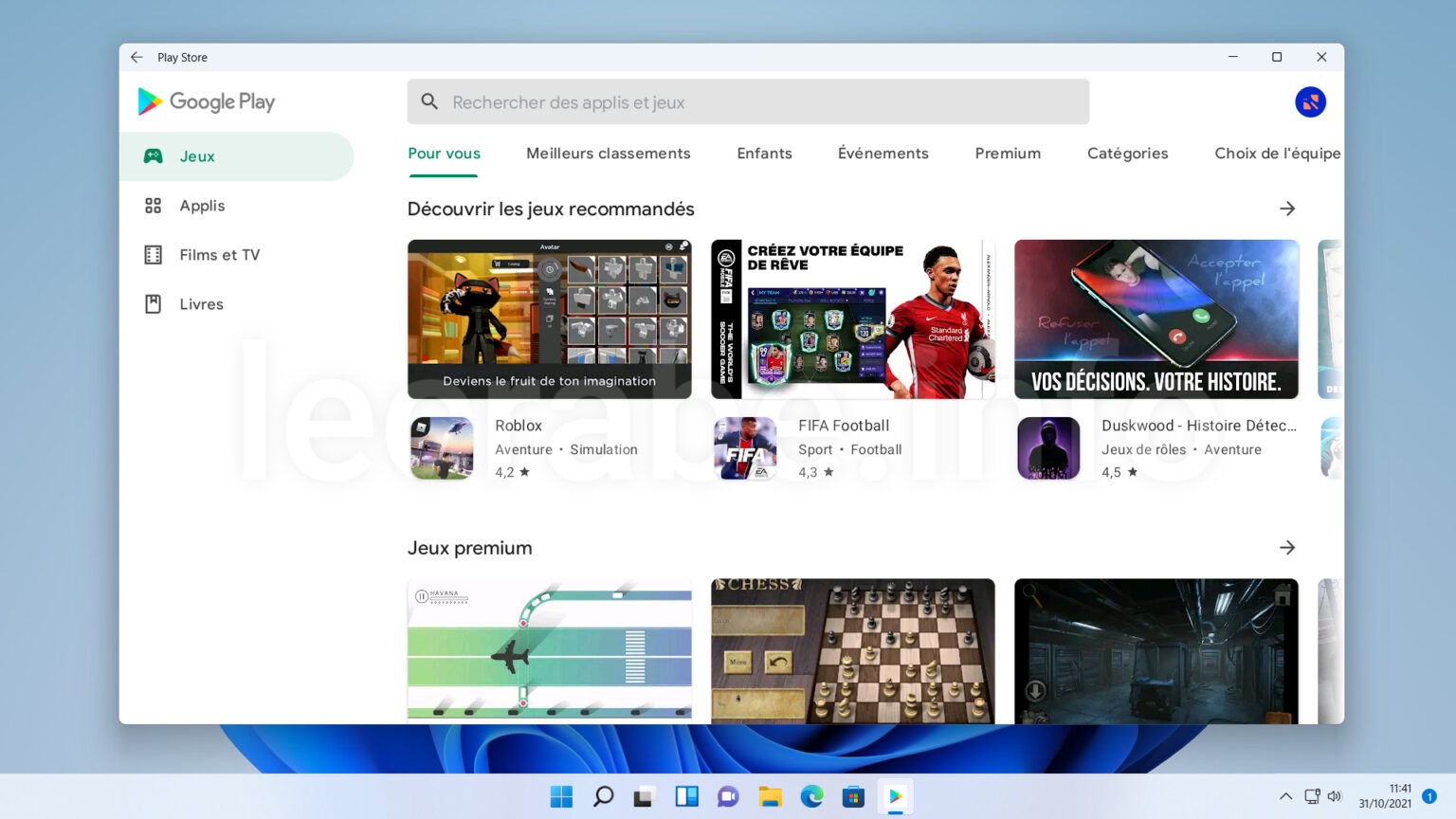 Windows 11 : installer le Google Play Store (Android) – Le Crabe Info