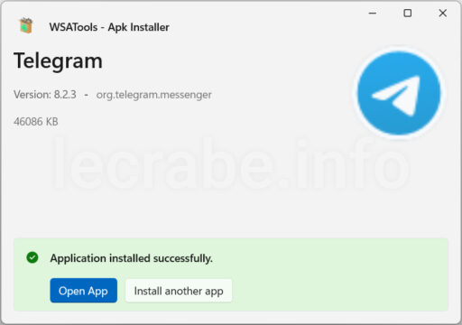 WSATools : installer une application Android en APK sur Windows 11 – Le Crabe Info