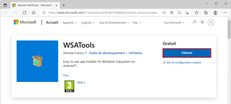 WSATools : installer une application Android en APK sur Windows 11 – Le Crabe Info