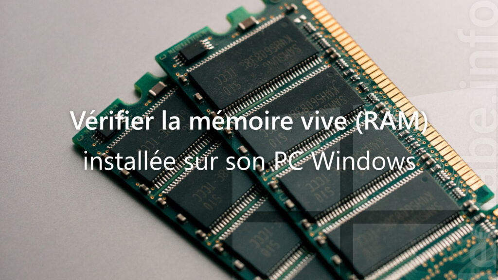 MemInfo : gérer et voir l’utilisation de la mémoire vive (RAM) sur ...