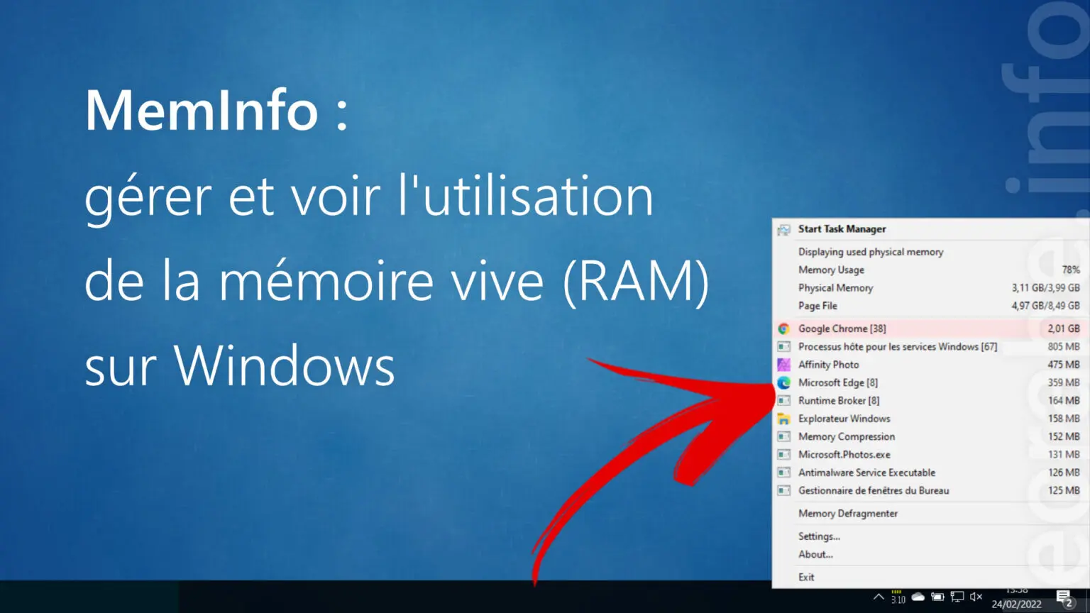 MemInfo : gérer et voir l’utilisation de la mémoire vive (RAM) sur ...