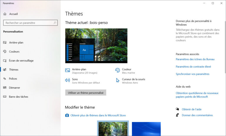 Windows 10 : télécharger et installer de nouveaux thèmes – Le Crabe Info