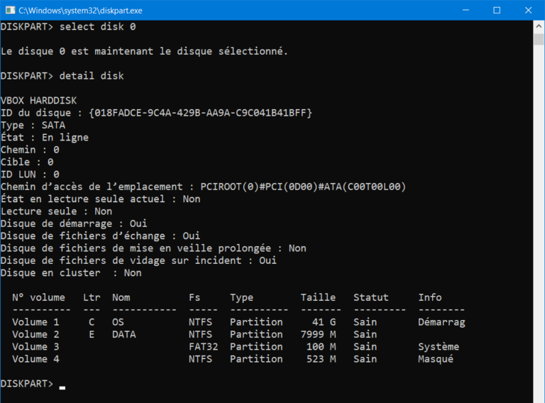 Lister les disques, les volumes et les partitions de disque sur Windows ...