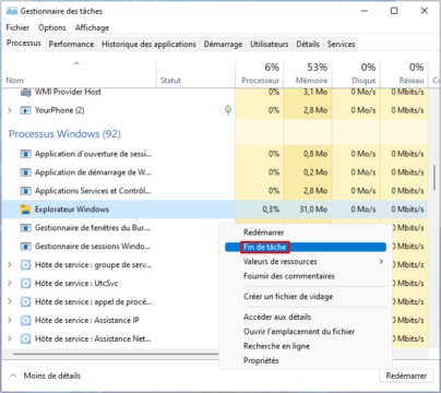 Redémarrer l’Explorateur Windows (explorer.exe) – Le Crabe Info