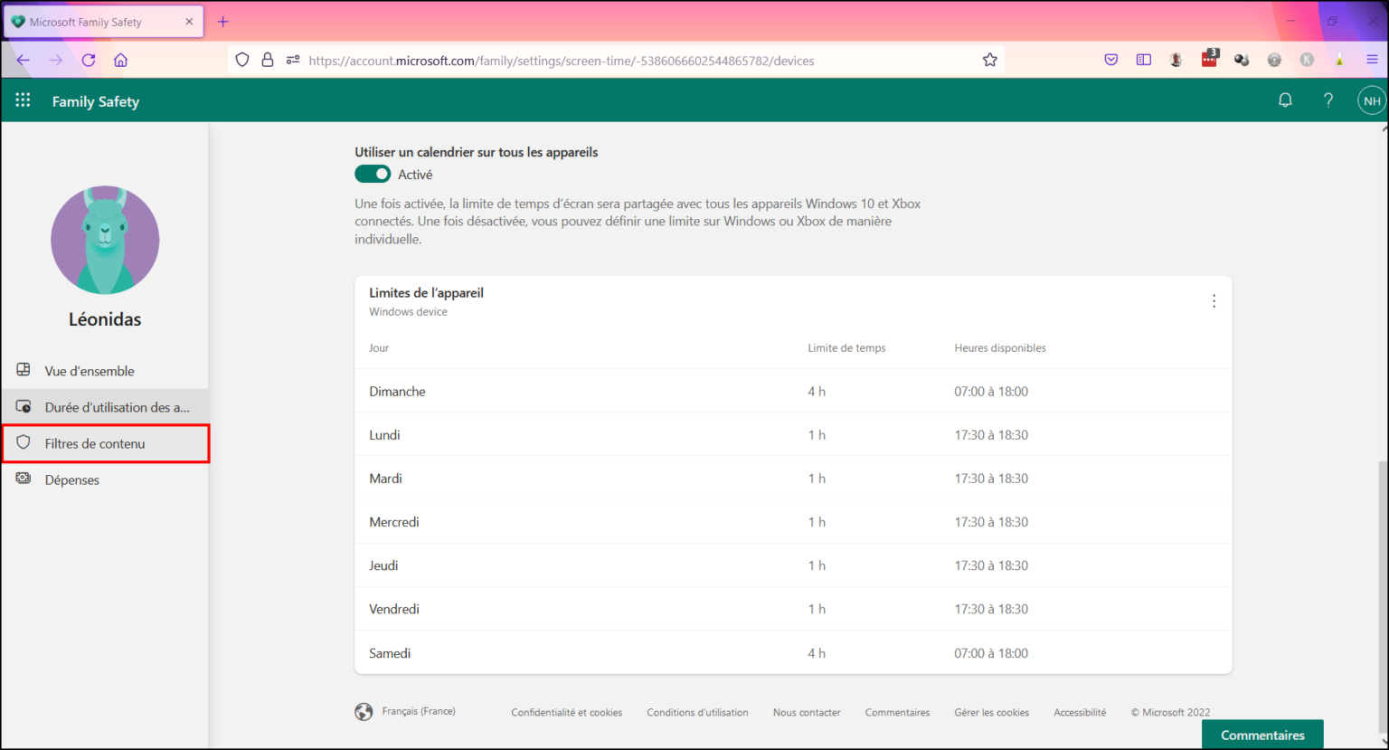 Configurer le contrôle parental Microsoft Family Safety pour un PC ...