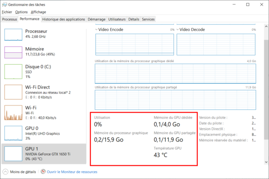 Connaître le modèle de votre carte graphique (GPU) sur un PC Windows