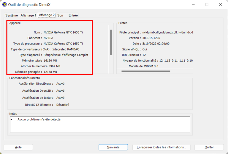 Connaître le modèle de votre carte graphique (GPU) sur un PC Windows