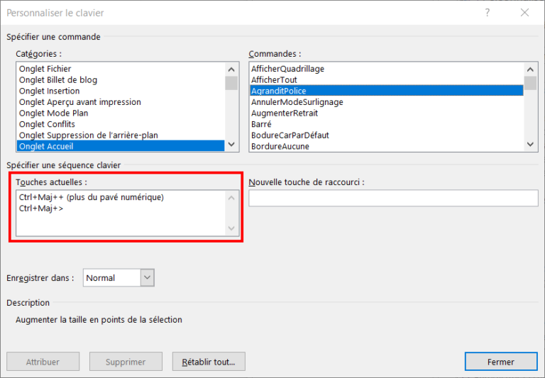 Microsoft Word : créer un nouveau raccourci clavier – Le Crabe Info