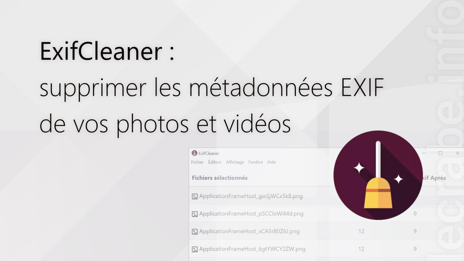 ExifCleaner : supprimer les métadonnées EXIF de vos photos et vidéos ...