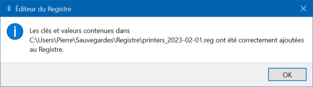 Windows : sauvegarder et restaurer le Registre – Le Crabe Info