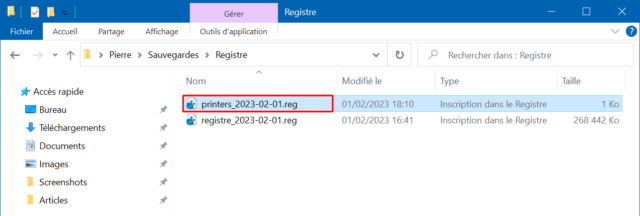 Windows : sauvegarder et restaurer le Registre – Le Crabe Info