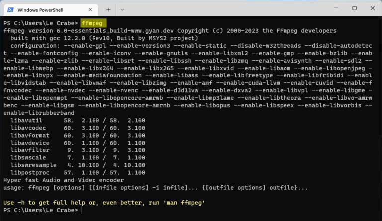 Comment utiliser FFmpeg (vidéo et audio) ? – Le Crabe Info