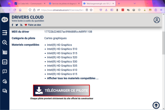 DriversCloud : mettre à jour les pilotes (drivers) de son PC Windows ...