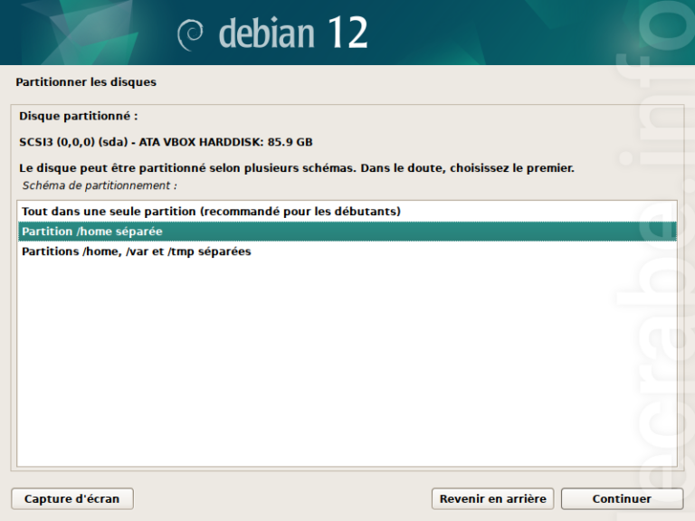 Installer Debian 12 (Linux) : le guide complet – Le Crabe Info