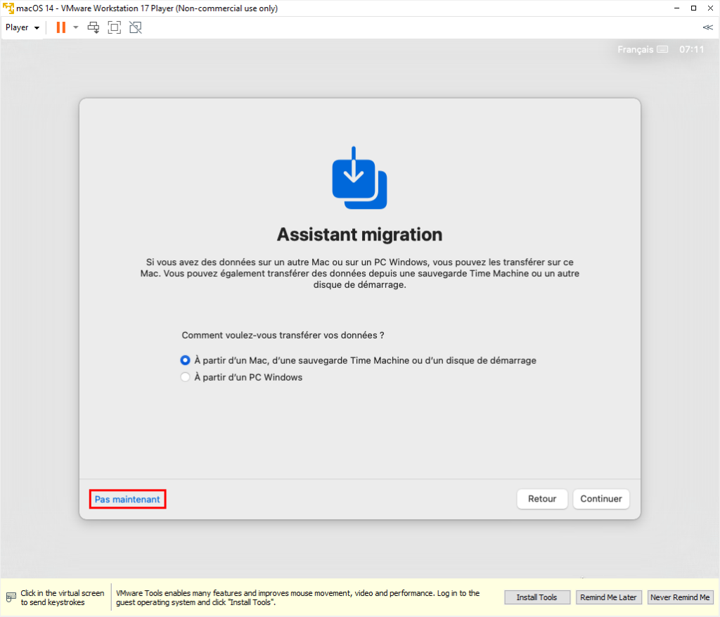 Installer macOS Sonoma sur Windows (VMware Workstation) – Le Crabe Info