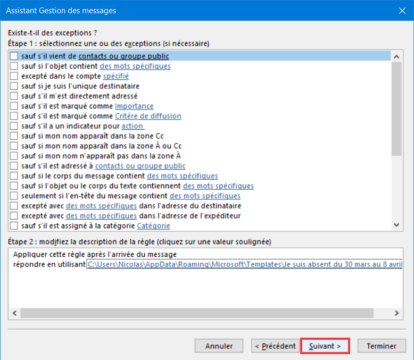 Outlook : configurer un message d’absence – Le Crabe Info