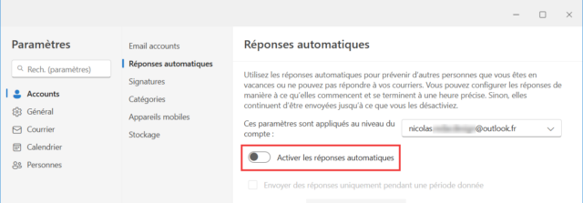 Outlook : programmer une réponse automatique – Le Crabe Info