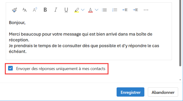 Outlook : programmer une réponse automatique – Le Crabe Info