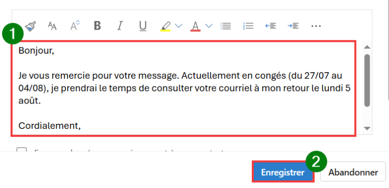 Outlook : programmer une réponse automatique – Le Crabe Info