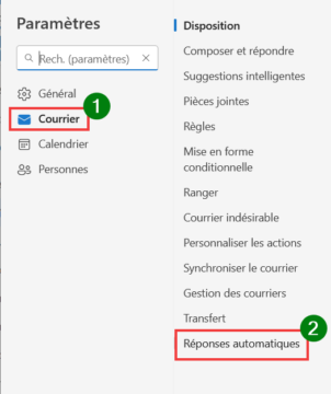 Outlook : programmer une réponse automatique – Le Crabe Info